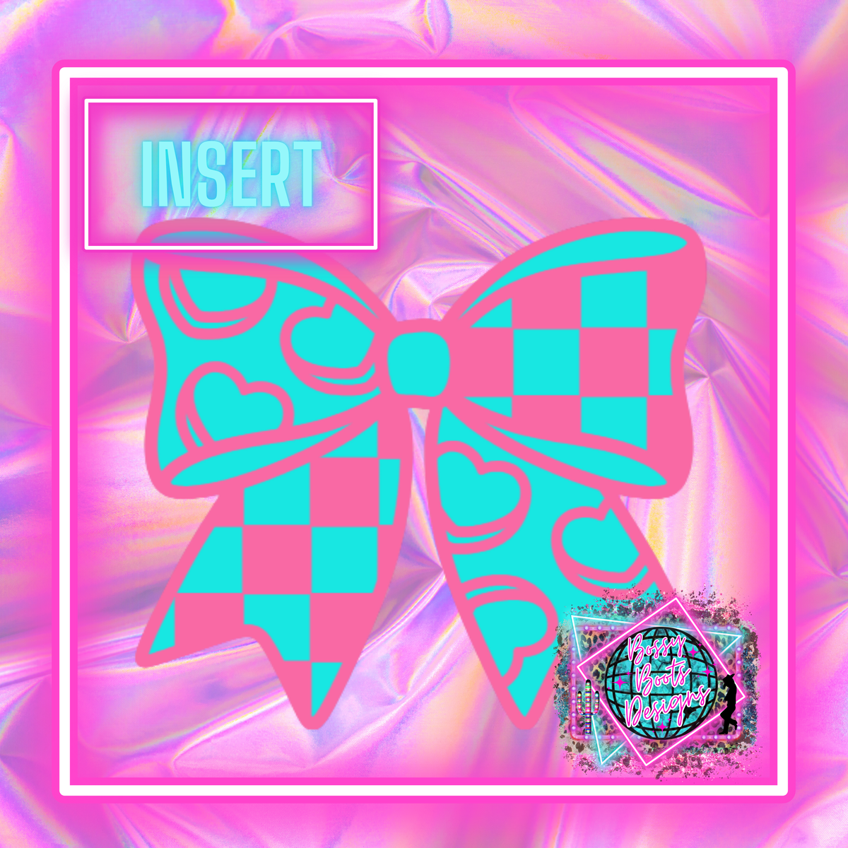Convo Hearts Bow Insert – BossyBootsDesigns