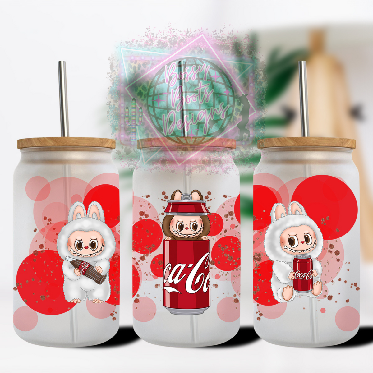 Soda Labubu 16oz Glass Can – BossyBootsDesigns
