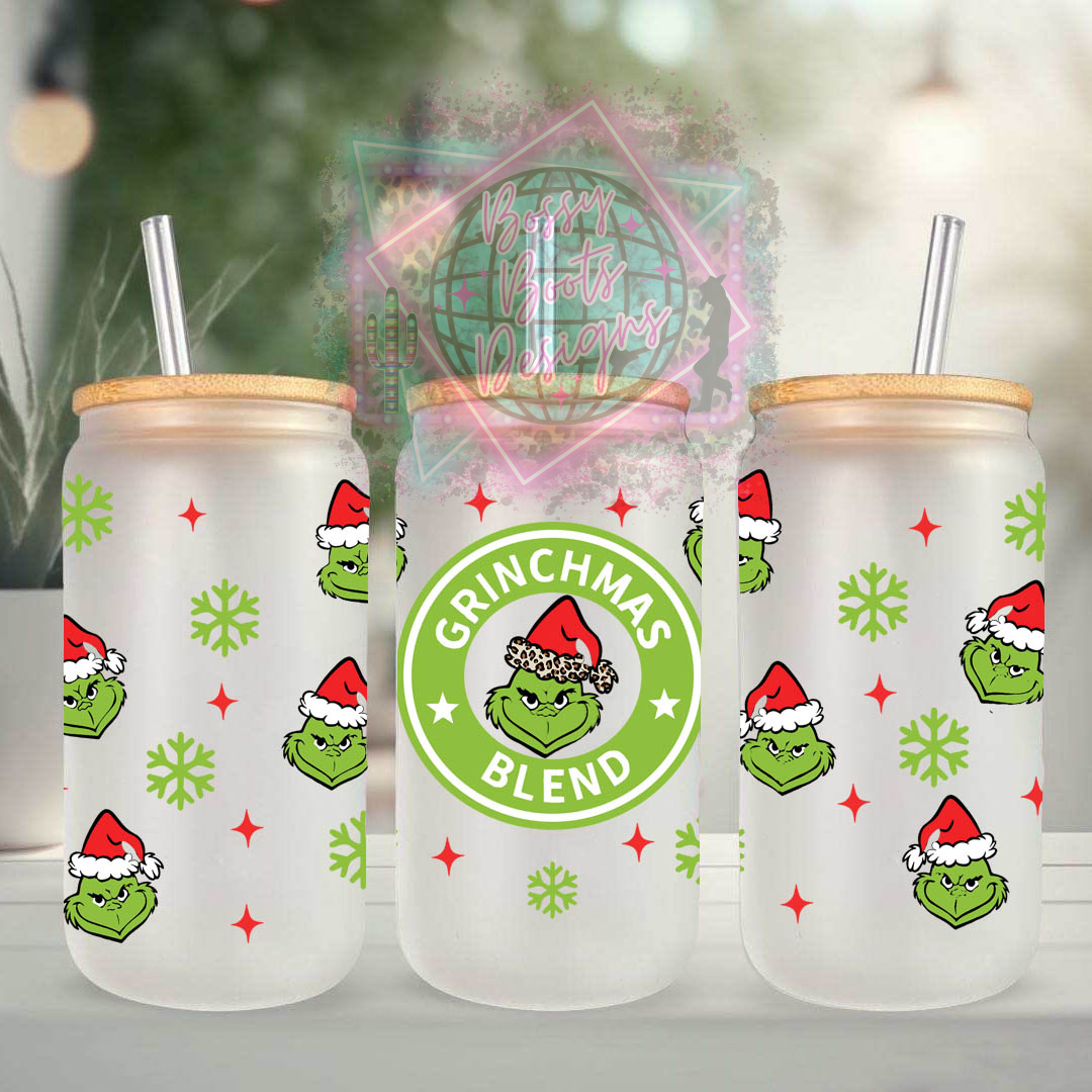 Green Man Coffee 16oz Glass Can – BossyBootsDesigns