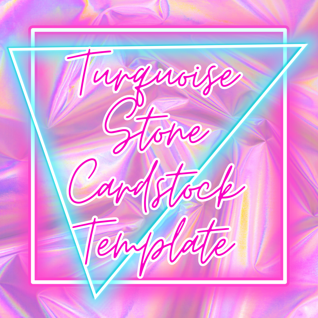 Turquoise Stone Cardstock Template – BossyBootsDesigns