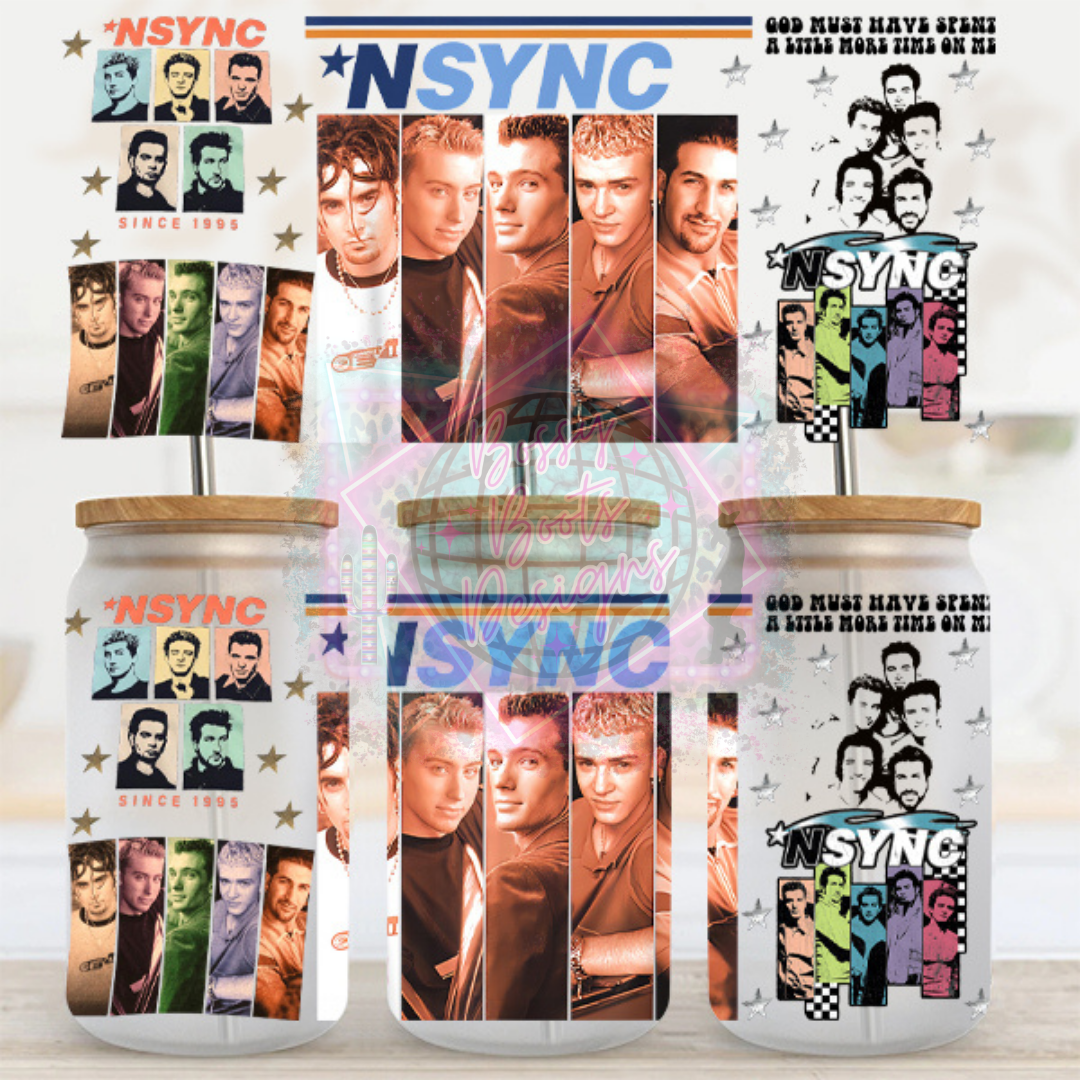 16oz UV DTF cup Wrap- NSYNC – BossyBootsDesigns