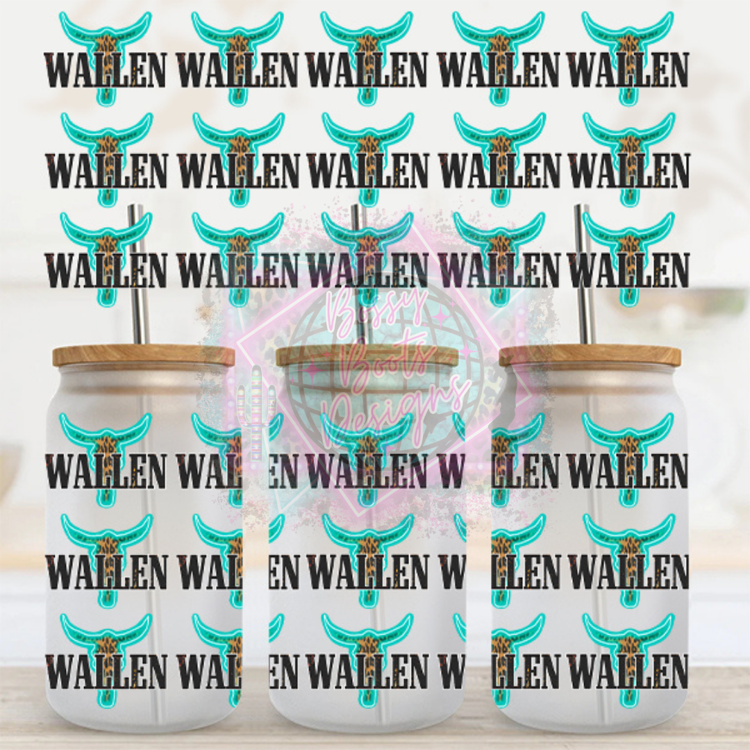 16oz UV DTF cup Wrap- Wallen Bull – BossyBootsDesigns