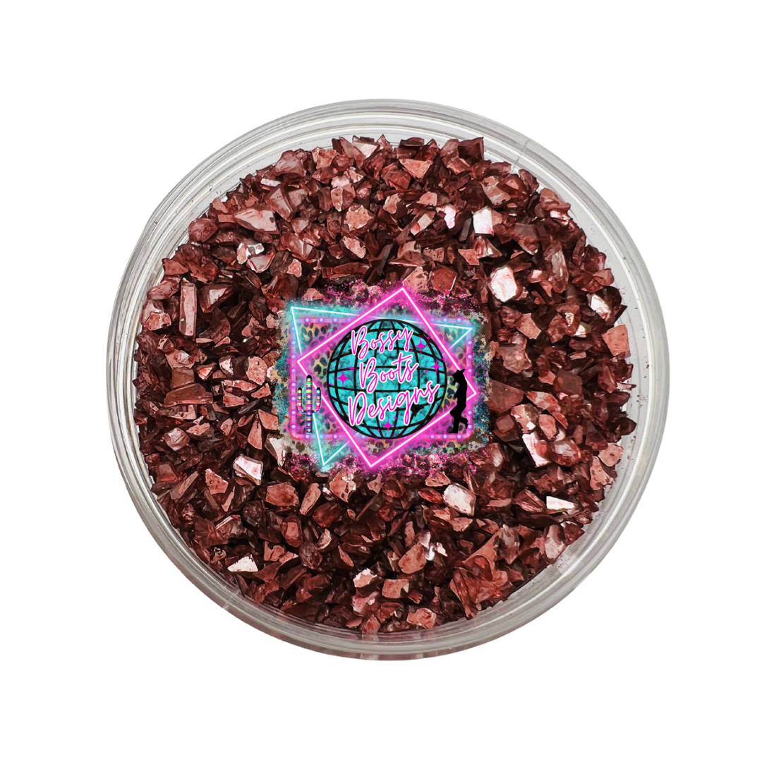 Maroon Crushed Glass – BossyBootsDesigns