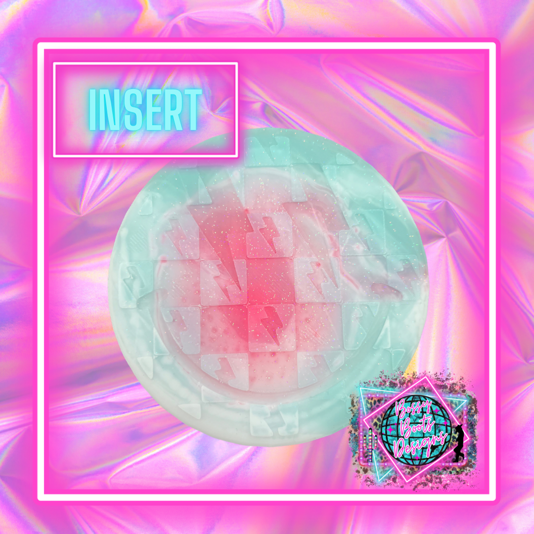 Checkered Bolts Smiley Insert – BossyBootsDesigns