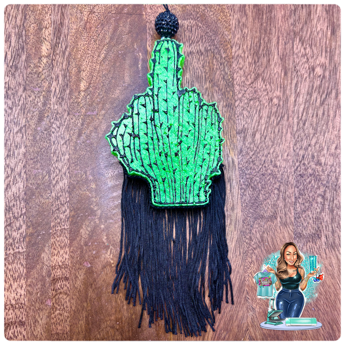 Cactus Middle Finger w/ Fringe – BossyBootsDesigns