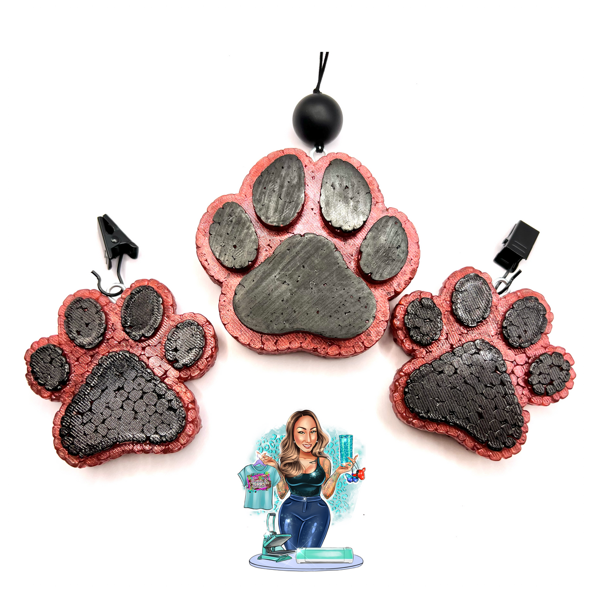 Paw Print Vent Clips – BossyBootsDesigns