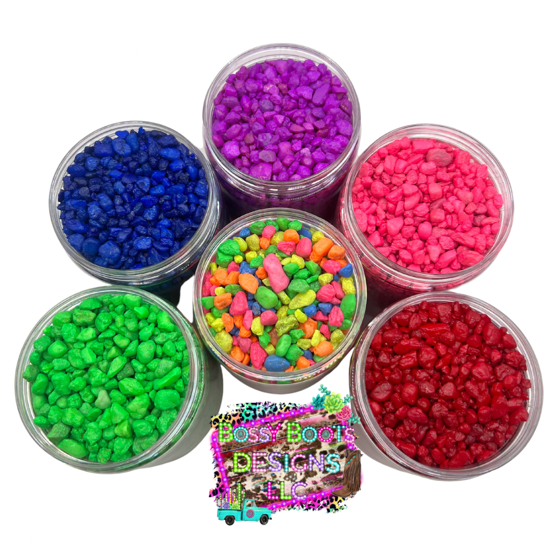 Neon Blue Stones – BossyBootsDesigns