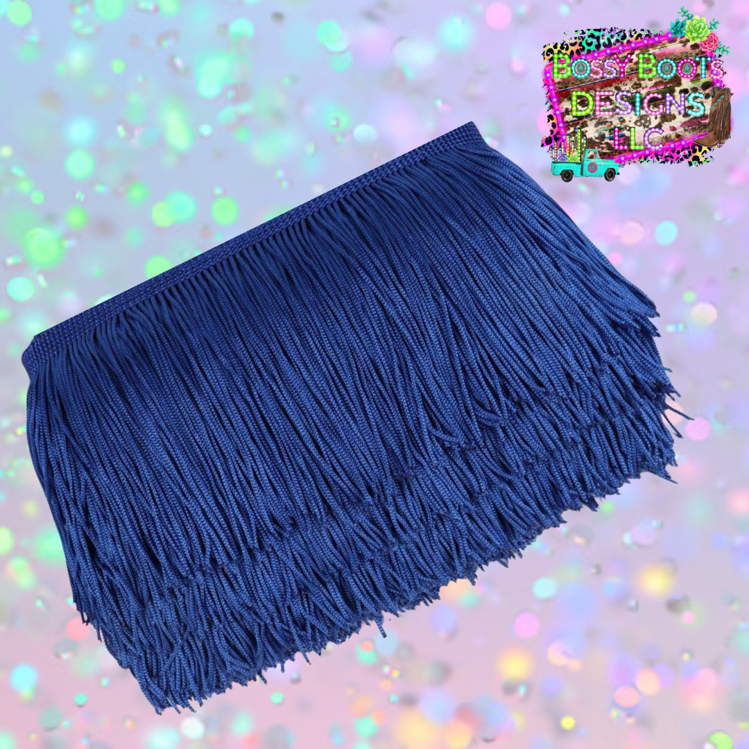 (4”)Royal Blue Fringe – BossyBootsDesigns